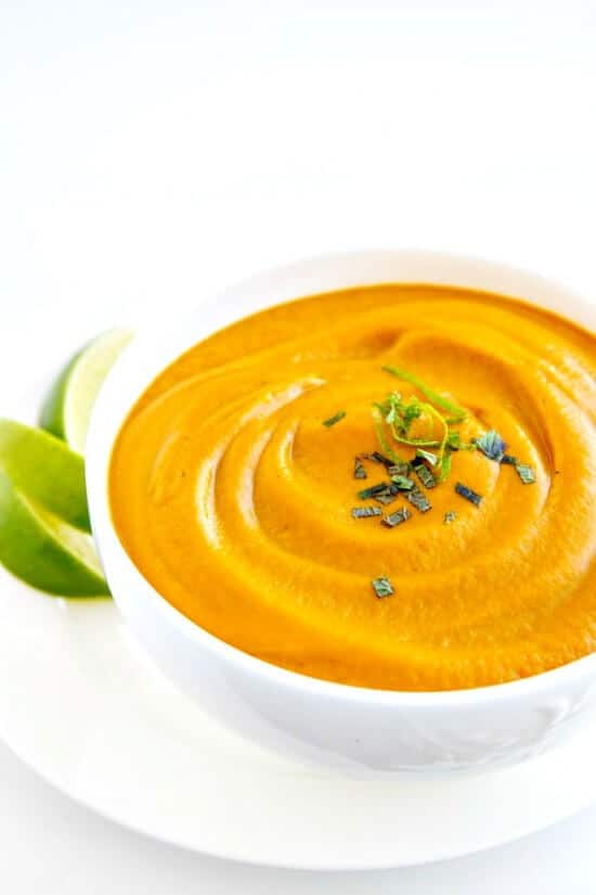Creamy Roasted Carrot Soup • The Wicked Noodle