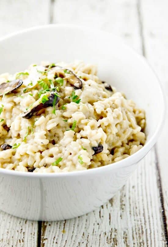 Easy Mushroom Risotto With Gorgonzola • The Wicked Noodle
