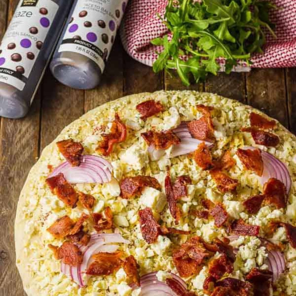 Easy Blue Cheese Balsamic Pizza • The Wicked Noodle