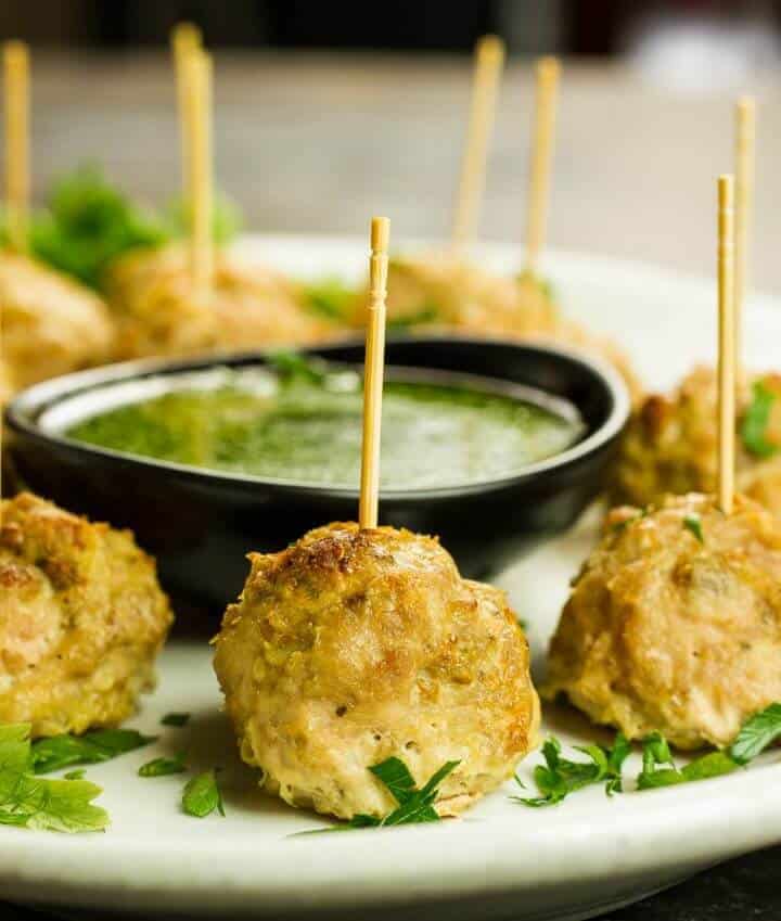 Chimichurri Chicken Bites • The Wicked Noodle