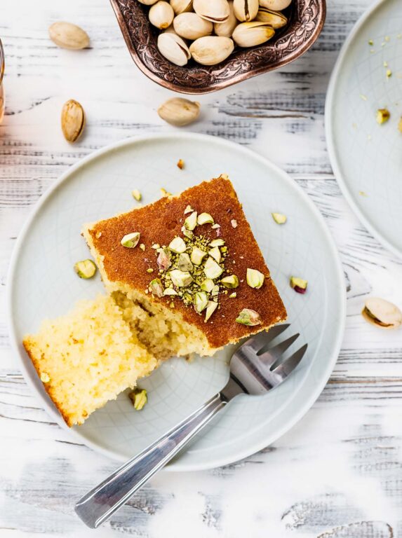 Turkish Cake - Revani Semolina Cake • The Wicked Noodle