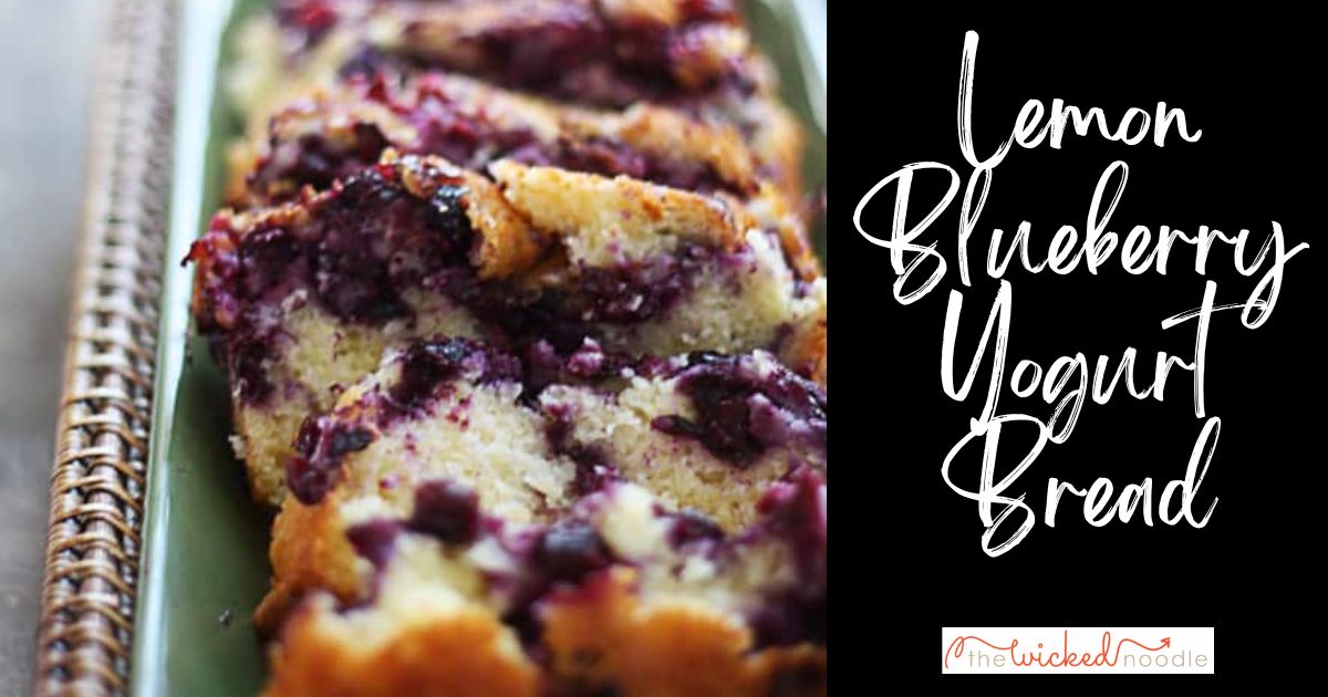 Lemon Blueberry Yogurt Bread • The Wicked Noodle
