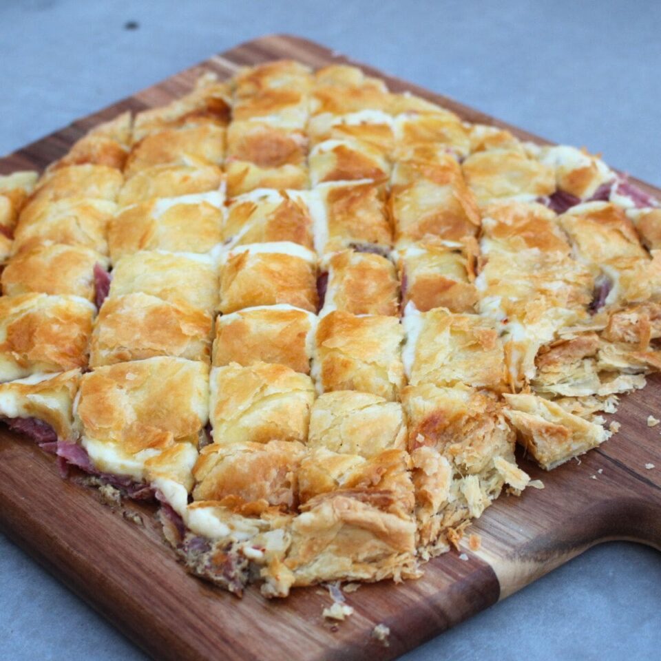 Salami And Cheese Puff Pastry Appetizer • The Wicked Noodle