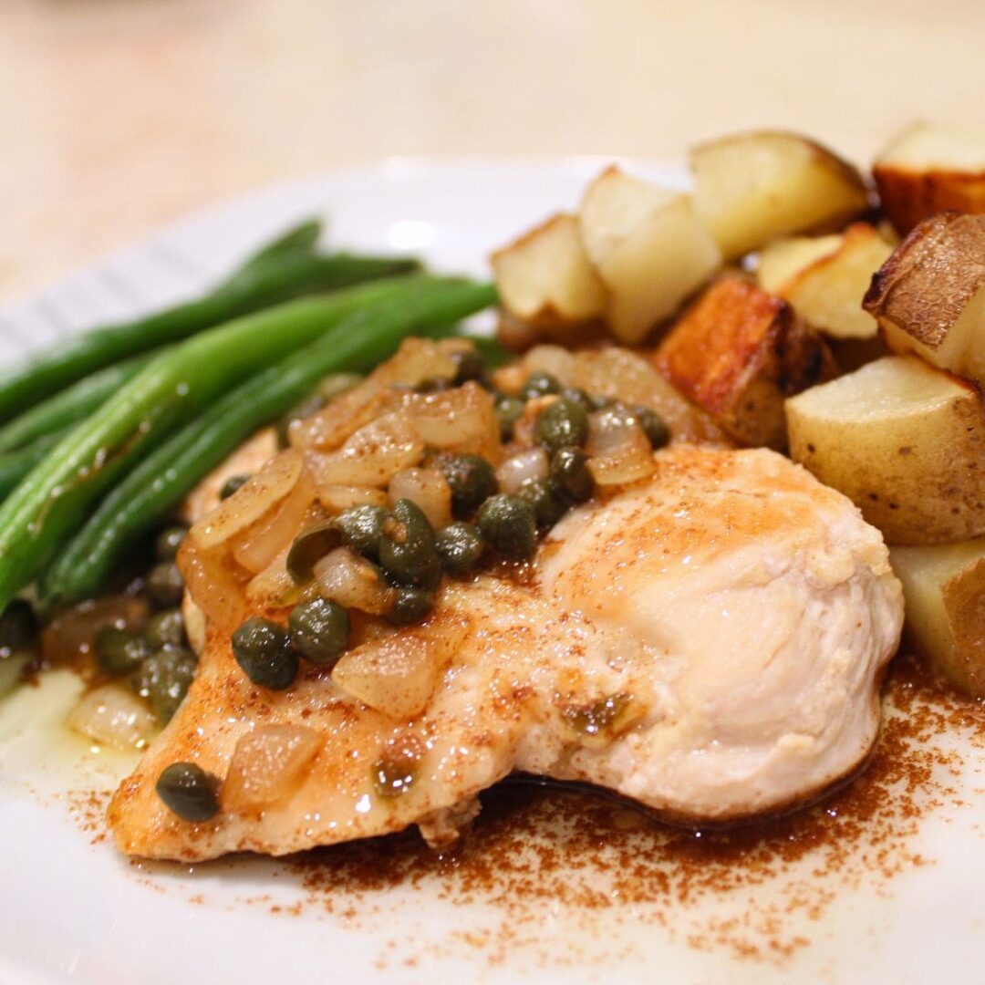 Brown Butter Caper Chicken • The Wicked Noodle