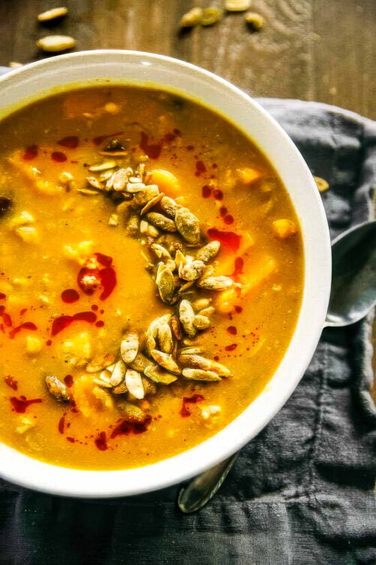 Turkey Lentil Chili With Butternut Squash